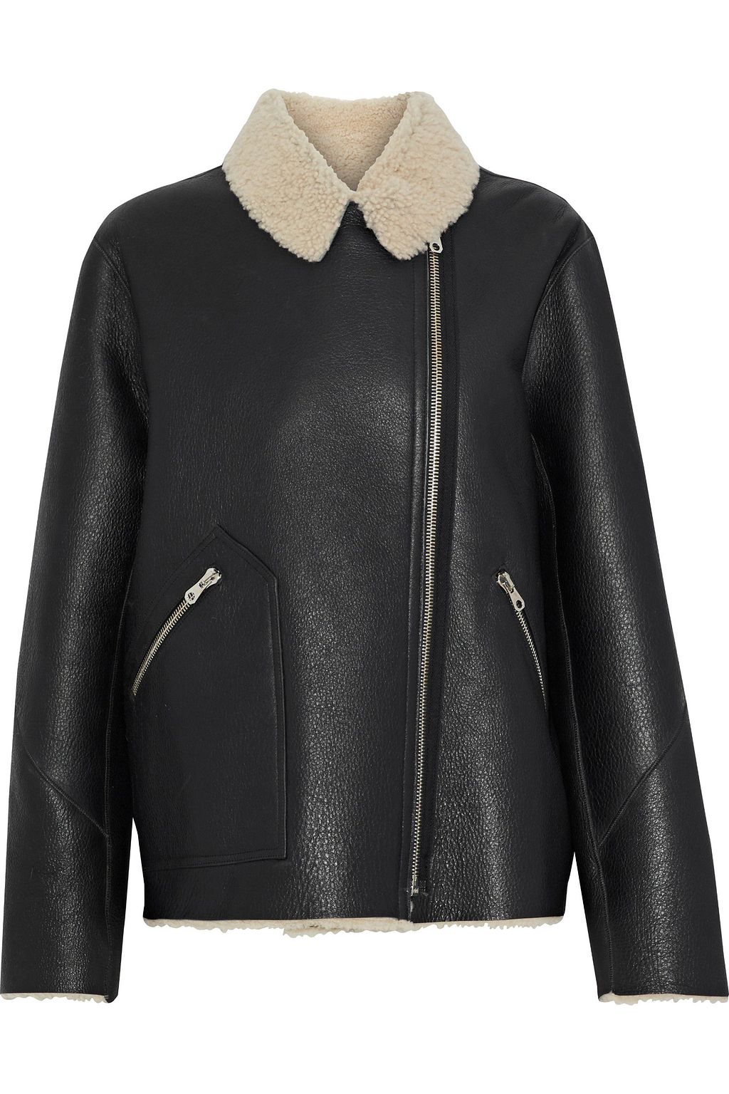 SANDRO Alan shearling jacket | THE OUTNET