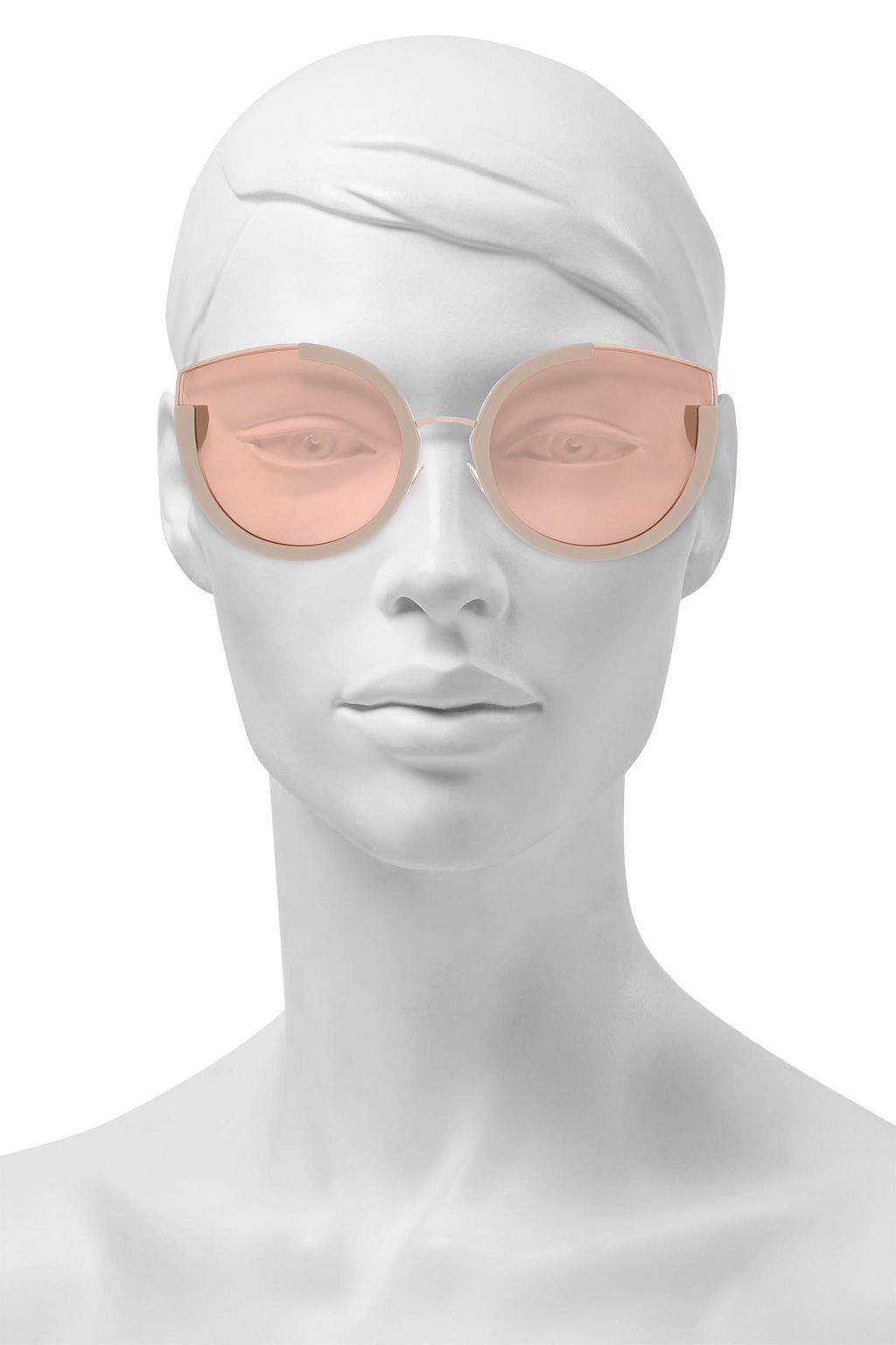 SUNDAY SOMEWHERE Round-frame acetate and rose gold-tone mirrored ...