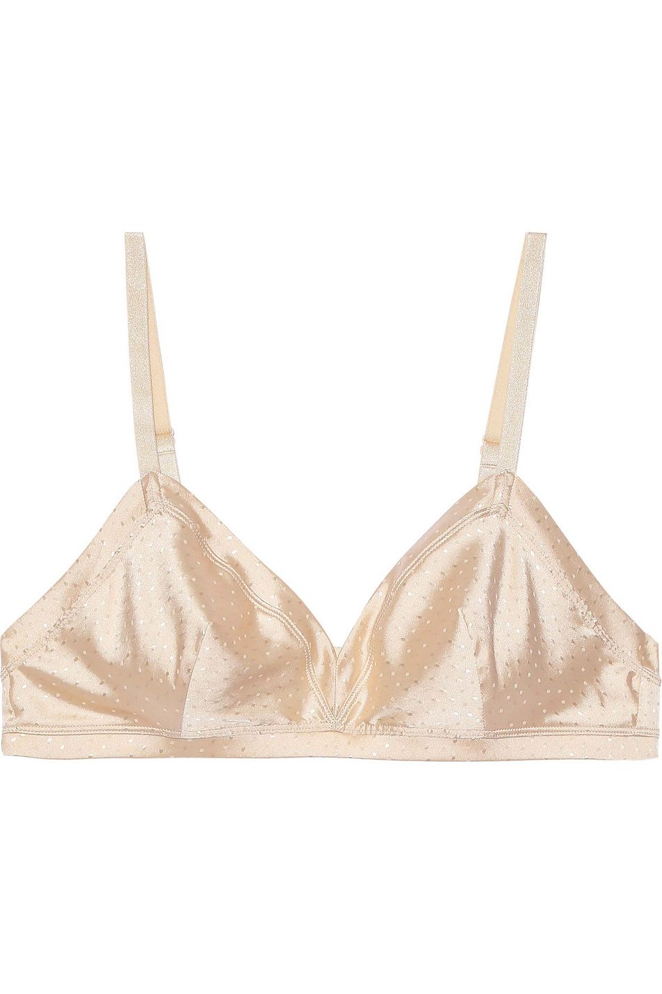 ERES Archange Swiss-dot silk-blend satin triangle bra | THE OUTNET