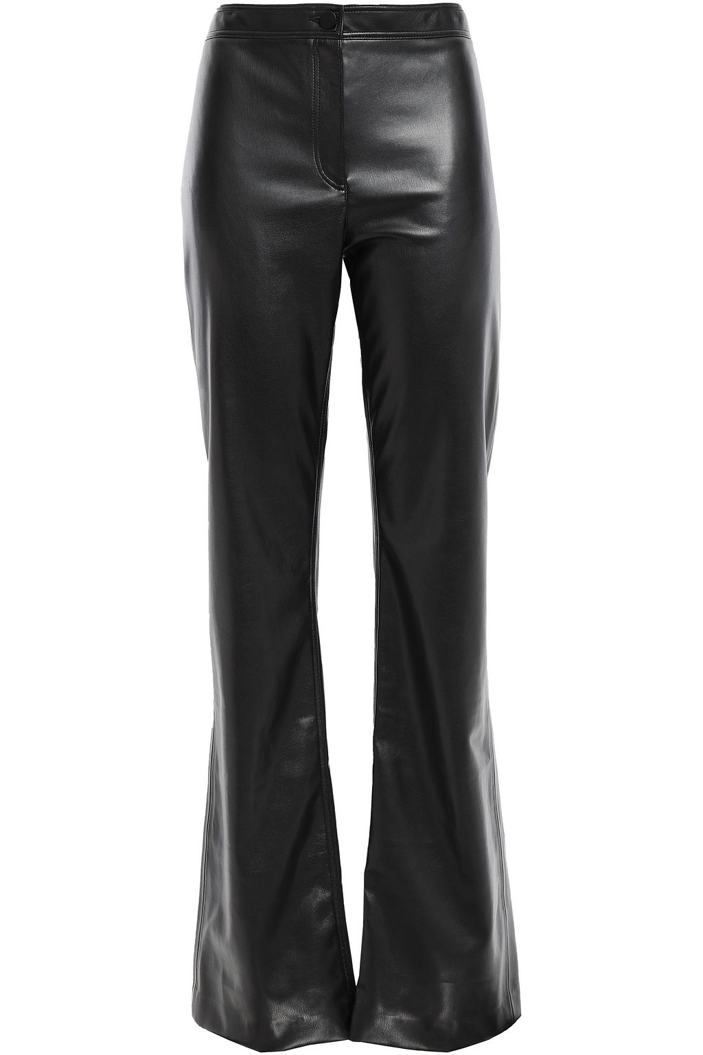 Theory Faux Leather Flared Pants The Outnet
