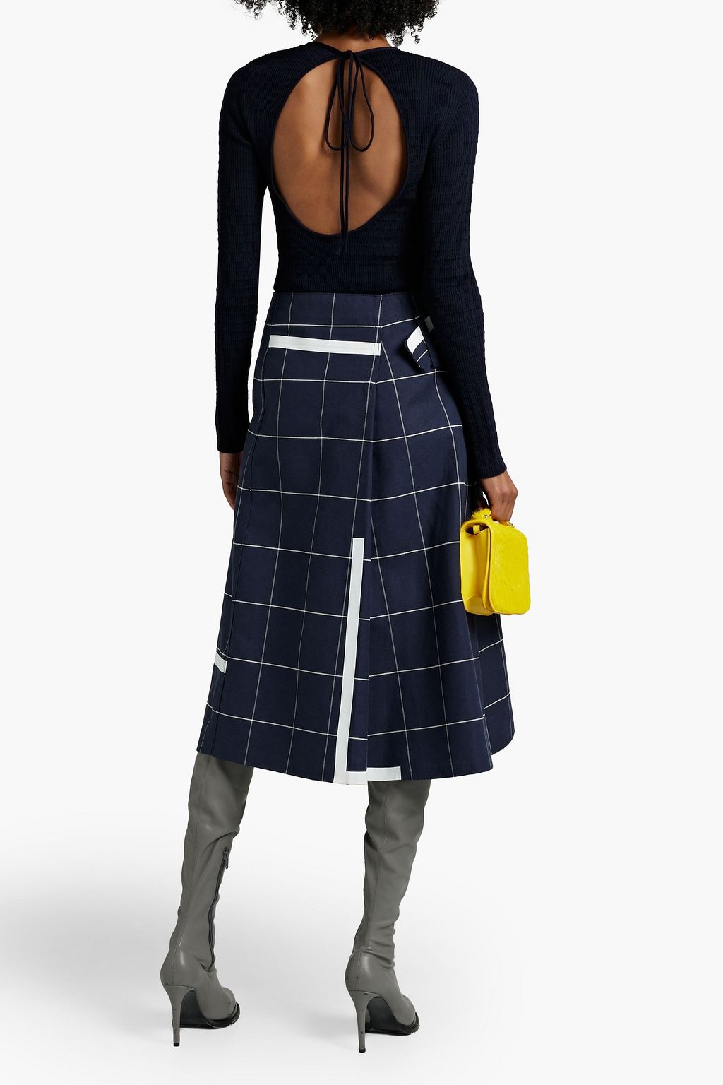 VICTORIA BECKHAM Open-back ribbed wool sweater | THE OUTNET