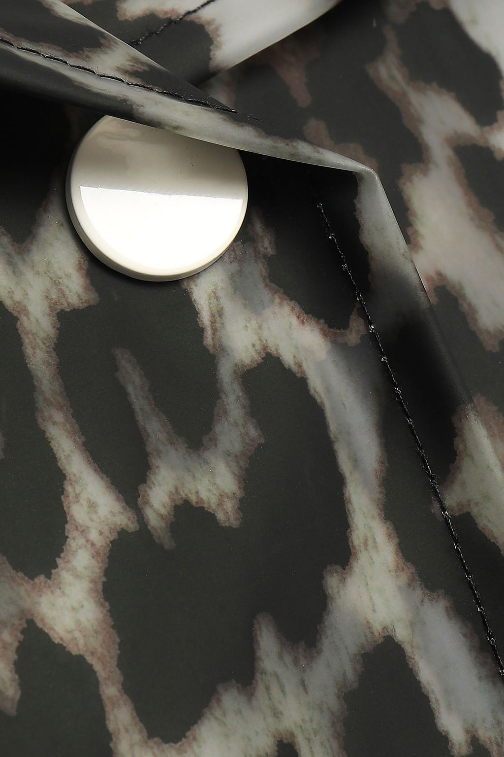 GANNI Leopard-print PVC hooded raincoat | THE OUTNET