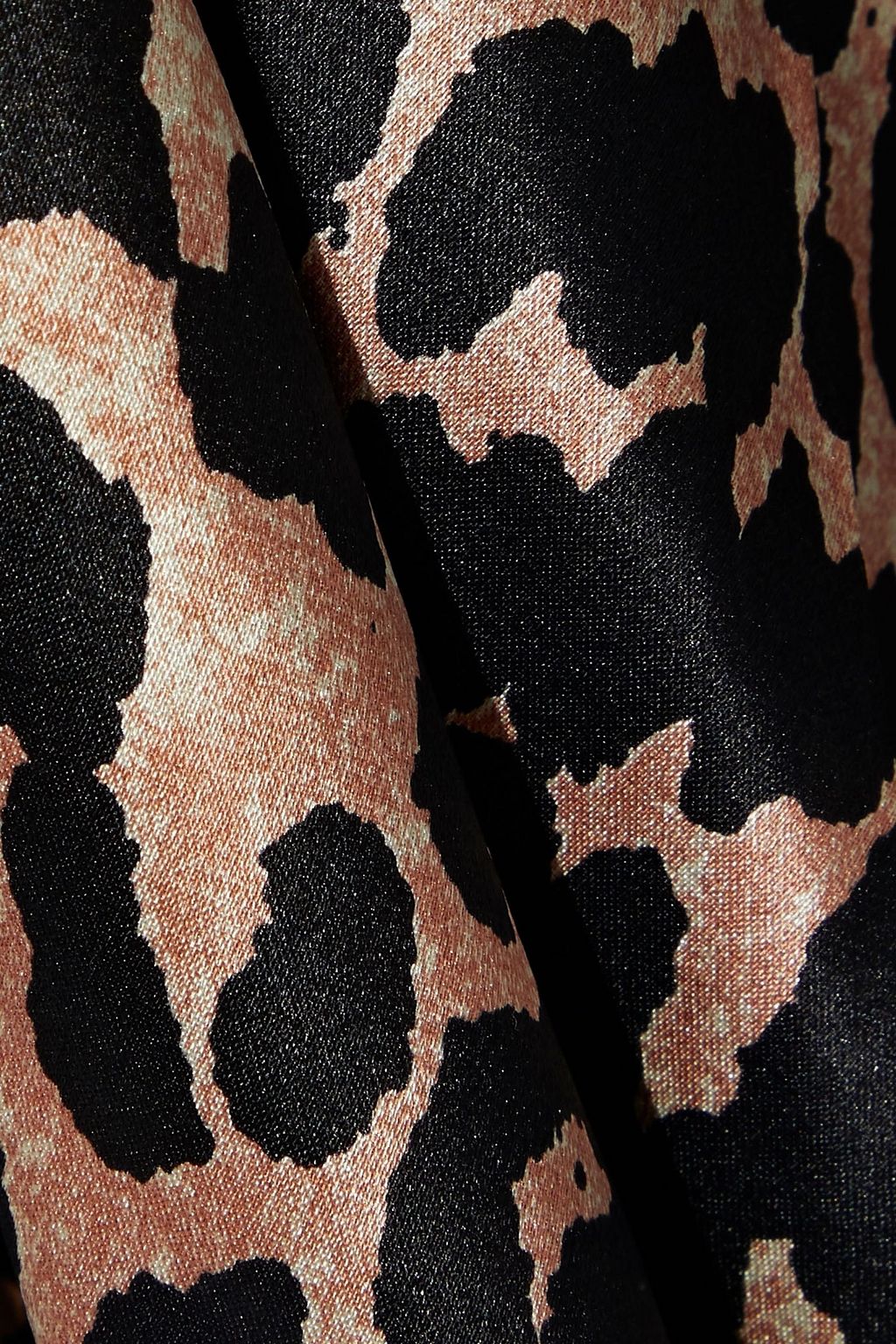 Ganni Leopard Print Silk Blend Satin Wrap Dress The Outnet