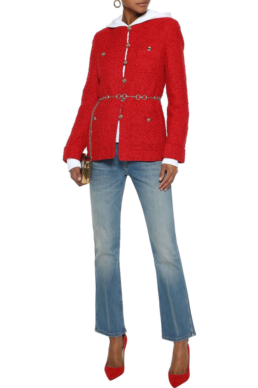 GUCCI Belted tweed jacket | THE OUTNET