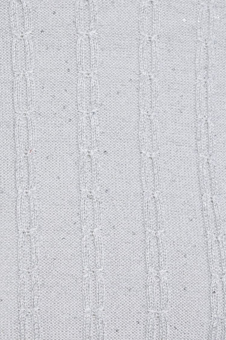 CAROLINA HERRERA Metallic cable-knit silk-blend sweater | THE OUTNET