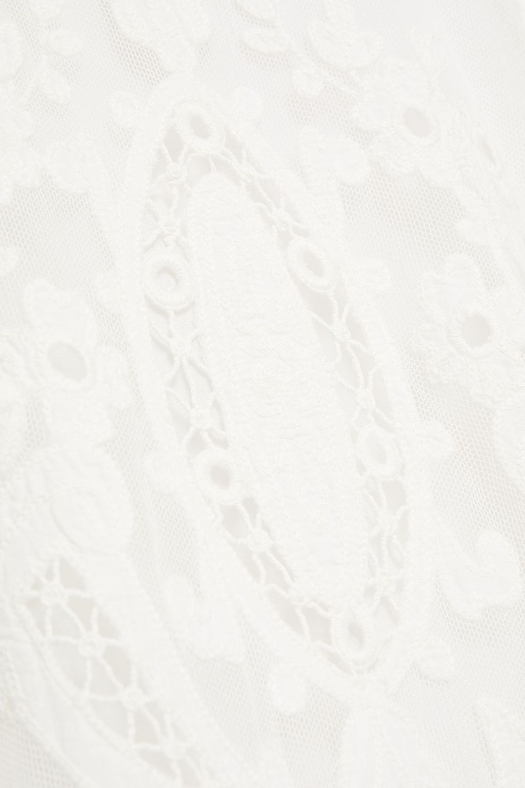ISABEL MARANT Satia guipure-lace and cotton-mesh mini dress | THE OUTNET