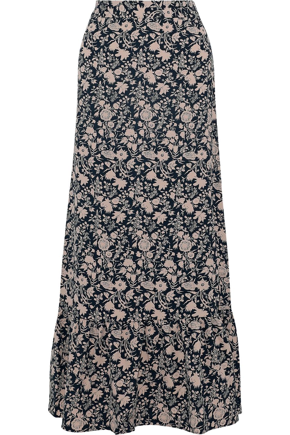 ANTIK BATIK Jaipi floral-print washed-crepe maxi skirt | THE OUTNET