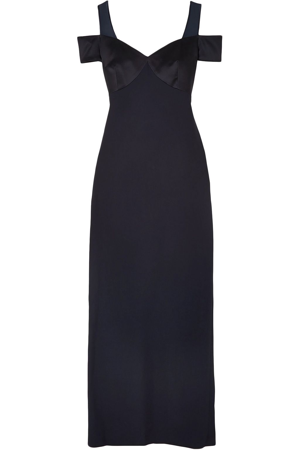 VERSACE TRIBUTE Cold-shoulder satin-crepe gown | THE OUTNET