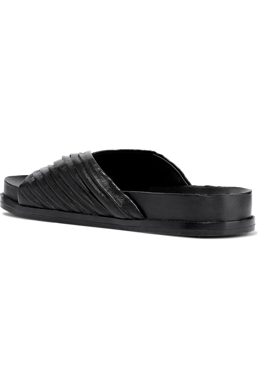 SIGERSON MORRISON Amanda pleated leather slides | THE OUTNET