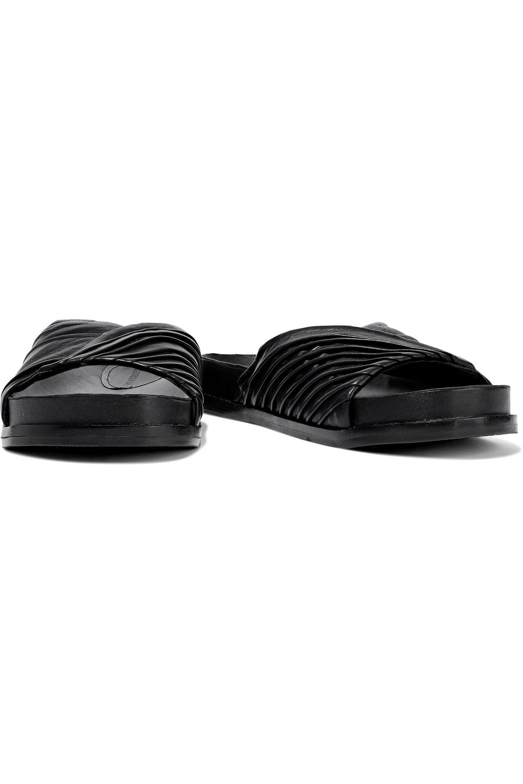 SIGERSON MORRISON Amanda pleated leather slides | THE OUTNET