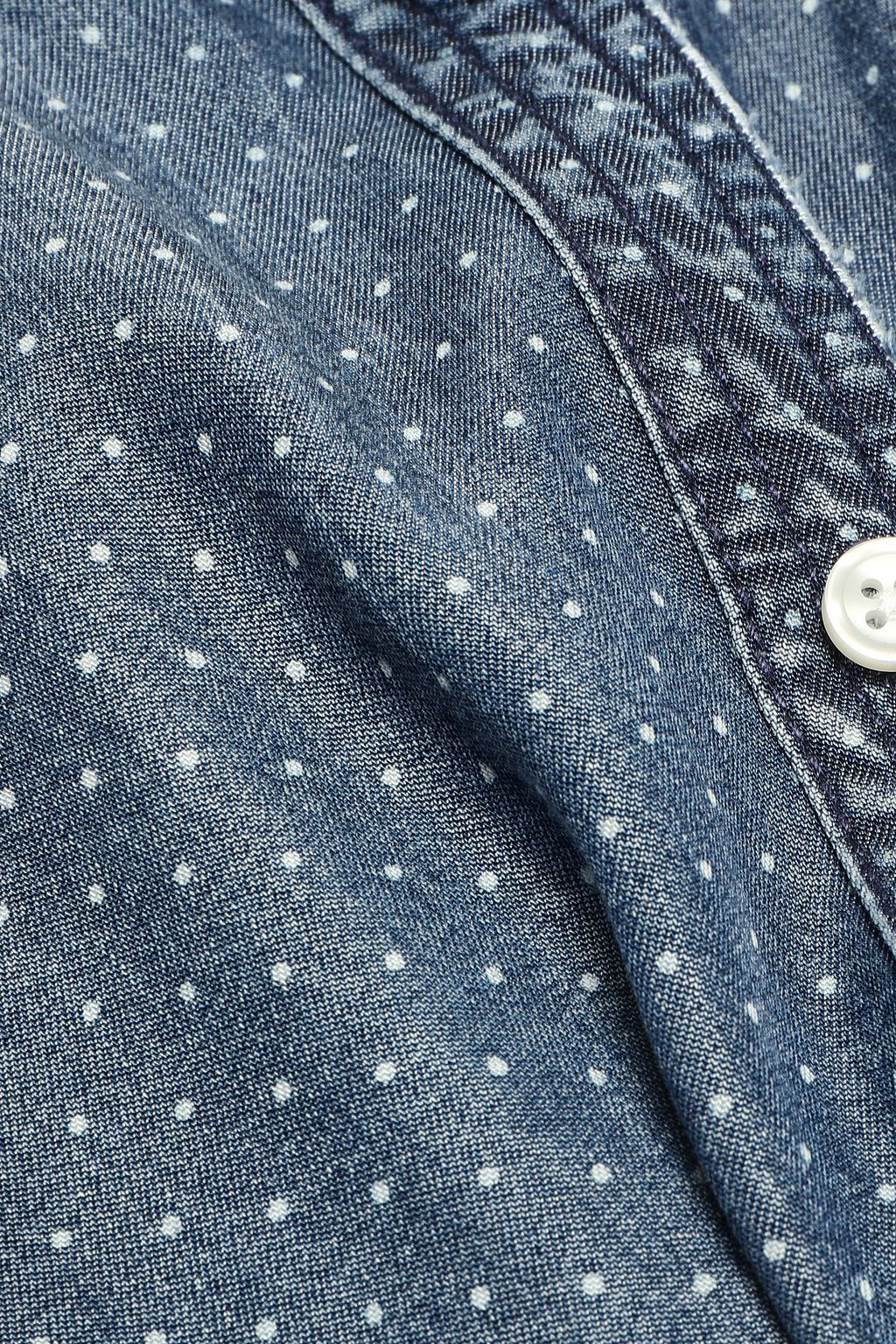 CURRENT/ELLIOTT The Cardinal polka-dot denim shirt dress | THE OUTNET