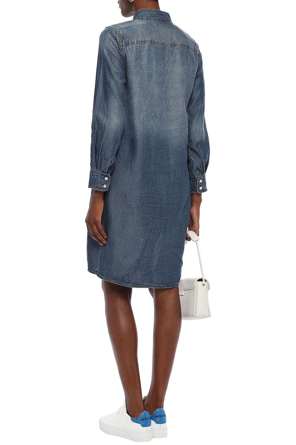 CURRENT/ELLIOTT The Cardinal polka-dot denim shirt dress | THE OUTNET