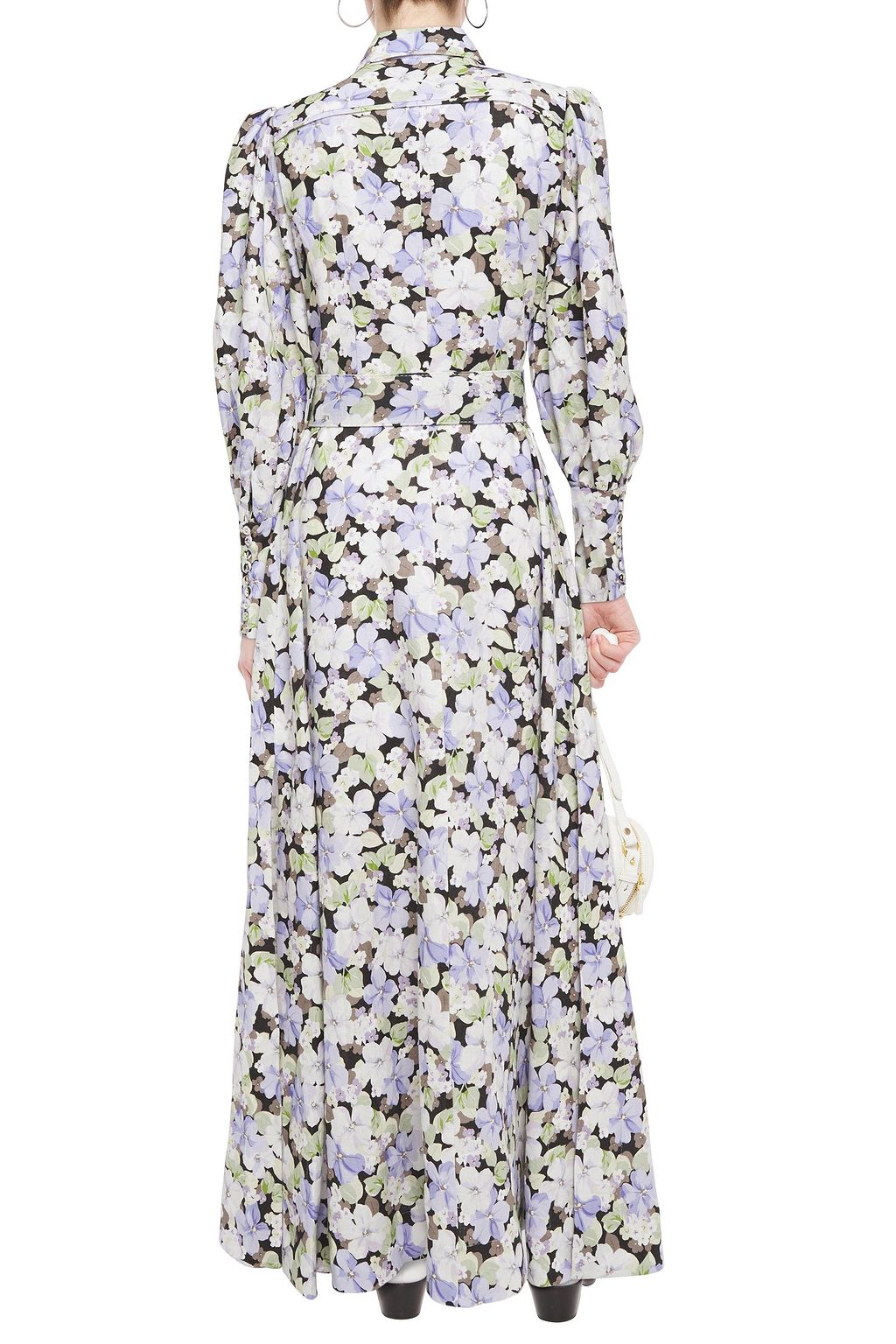 Zimmermann Belted Floral Print Linen Maxi Shirt Dress The Outnet