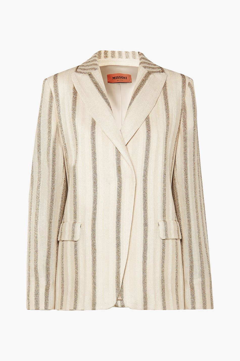MISSONI Metallic striped crochet-knit blazer | THE OUTNET