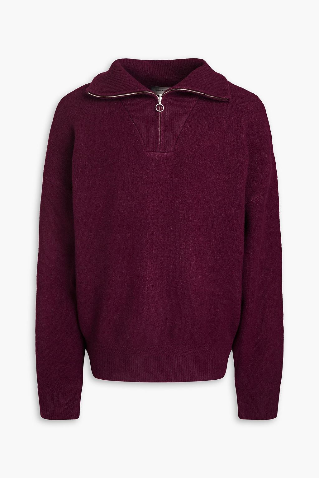 ISABEL MARANT Percy oversized brushed wool-blend half-zip sweater | THE ...