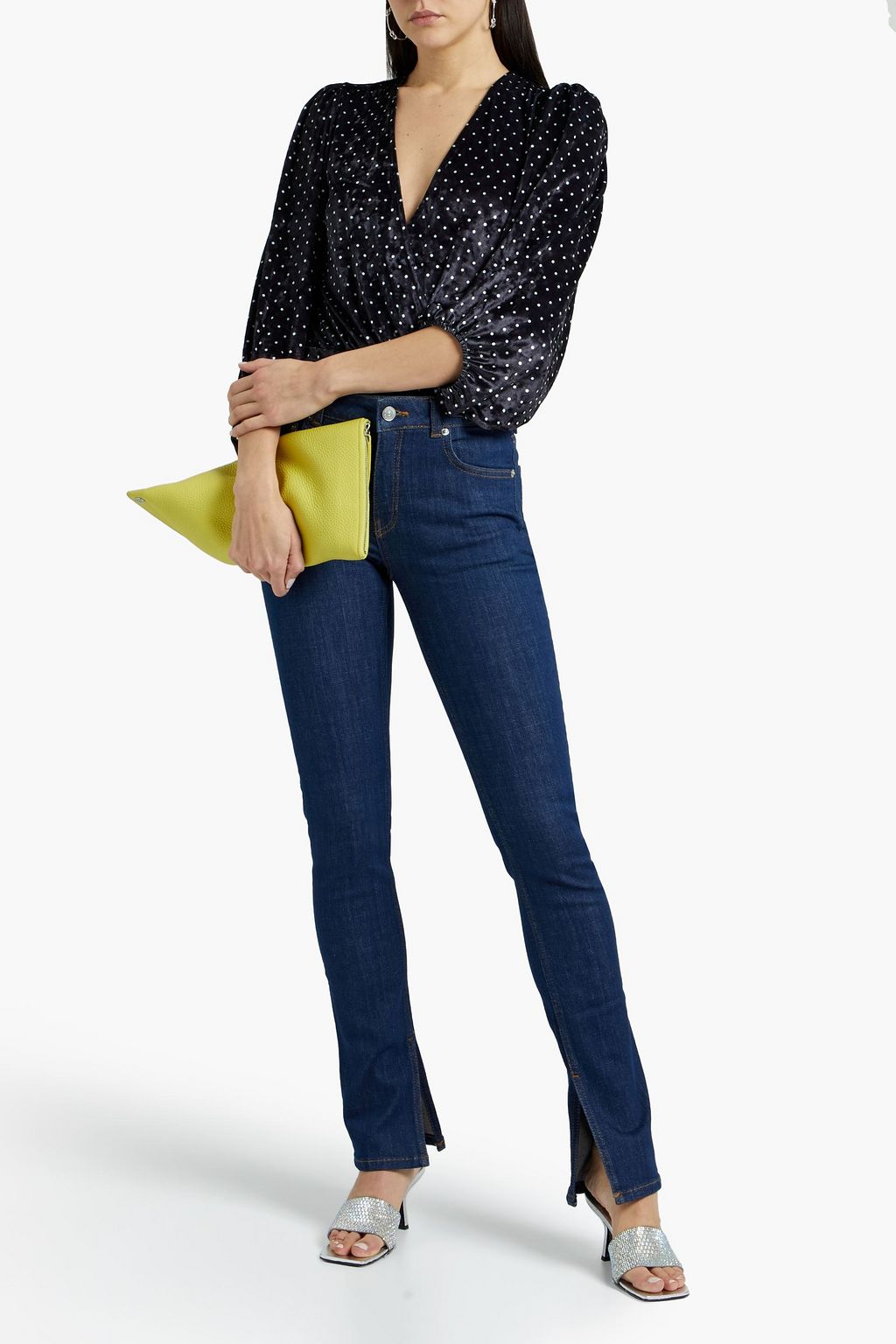GANNI High-rise slim-leg jeans | THE OUTNET