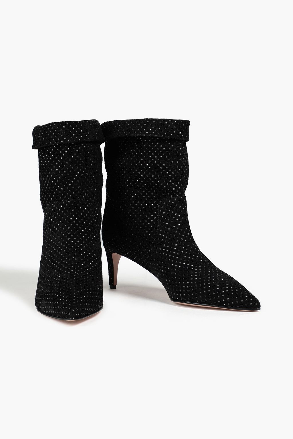 RED(V) Glittered suede ankle boots | THE OUTNET