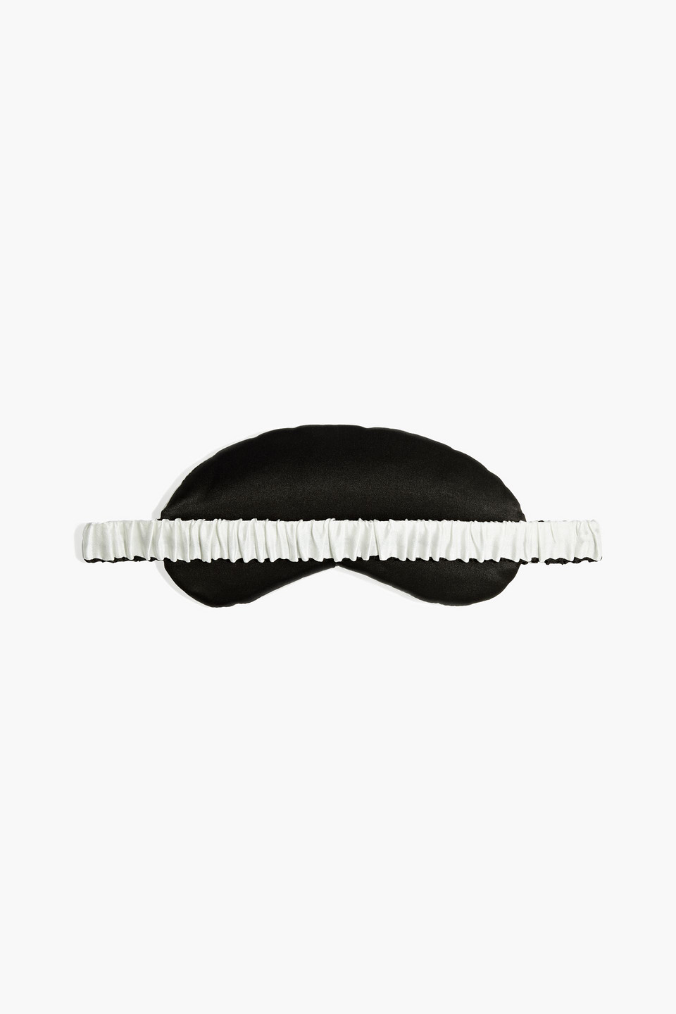 Morgan Lane Two-tone Silk-satin Eye Mask In White | ModeSens