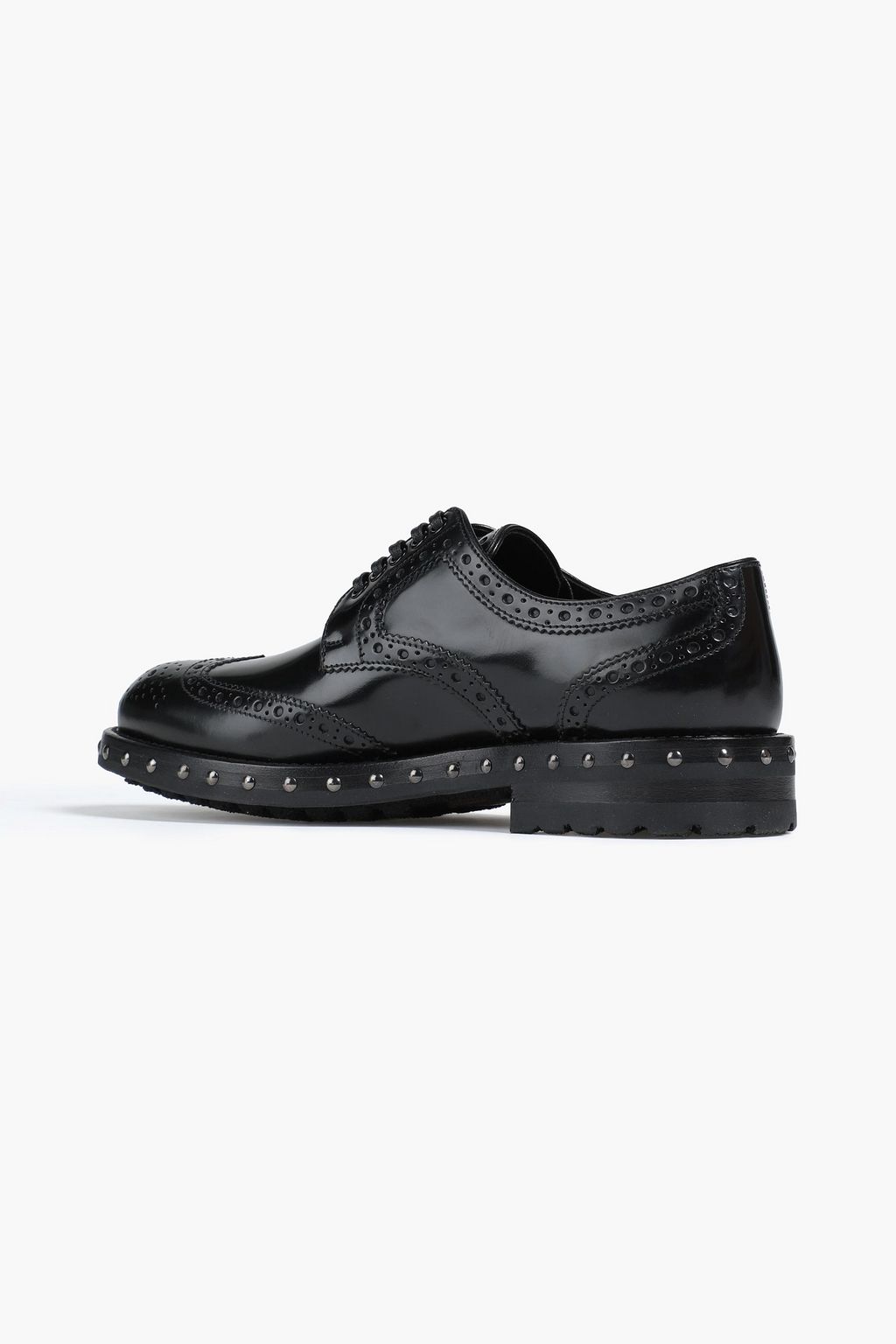 DOLCE&GABBANA Studded laser-cut leather brogues | THE OUTNET