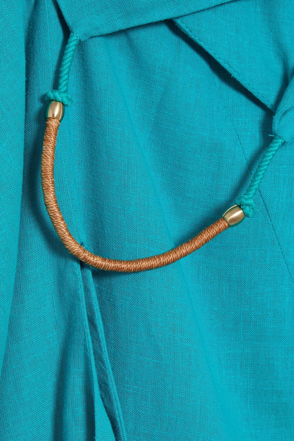 VIX PAULA HERMANNY Nora tie-front linen-blend wide-leg jumpsuit | THE ...