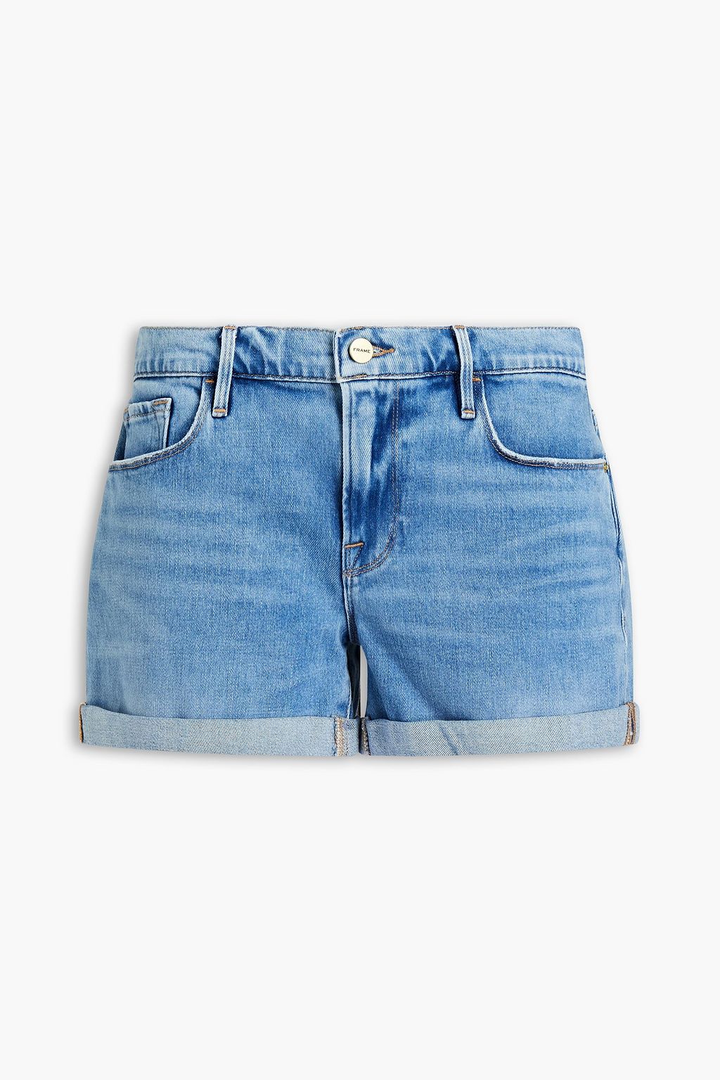 FRAME Le Cut Off faded denim shorts | THE OUTNET