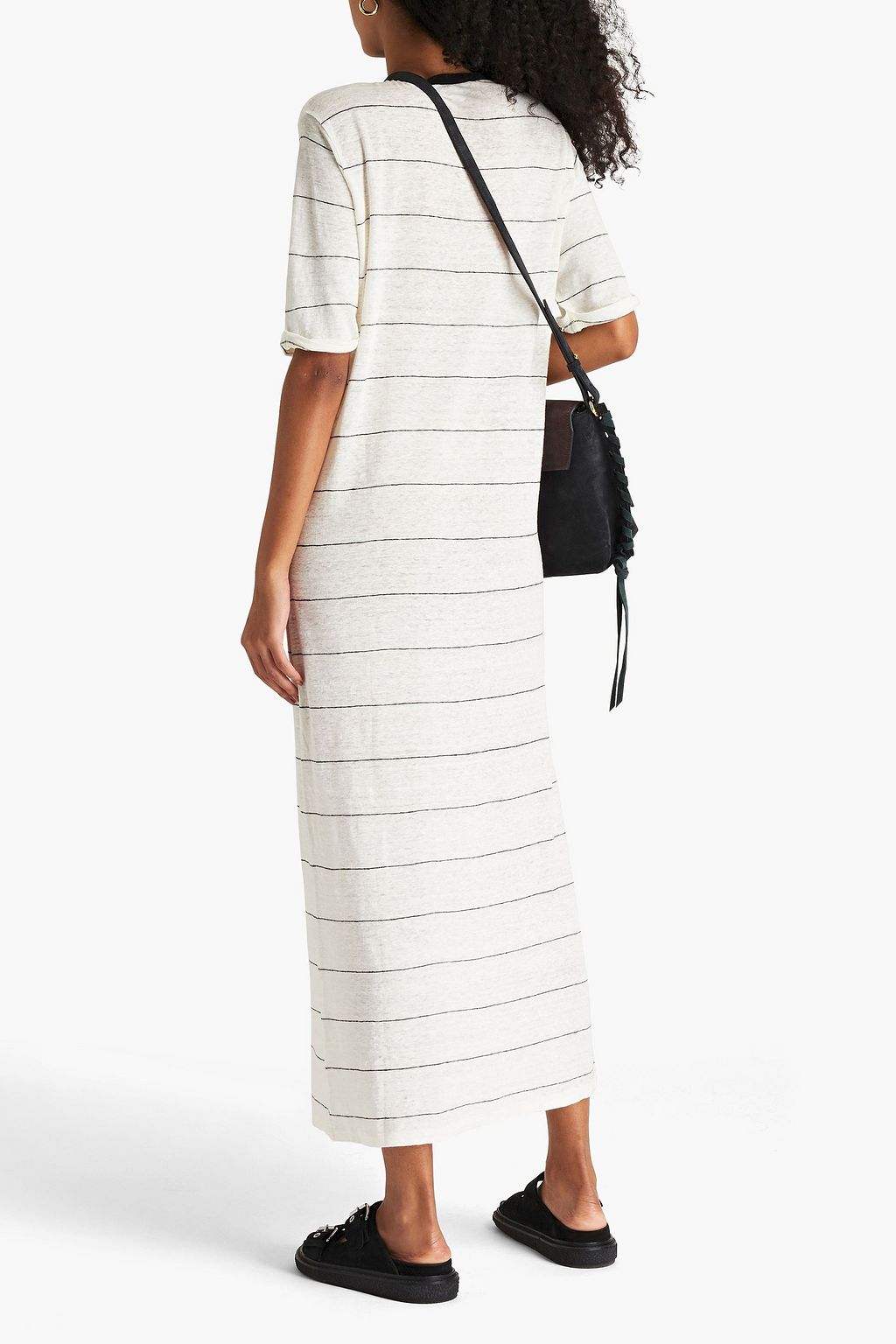 IRO Striped linen midi dress | THE OUTNET