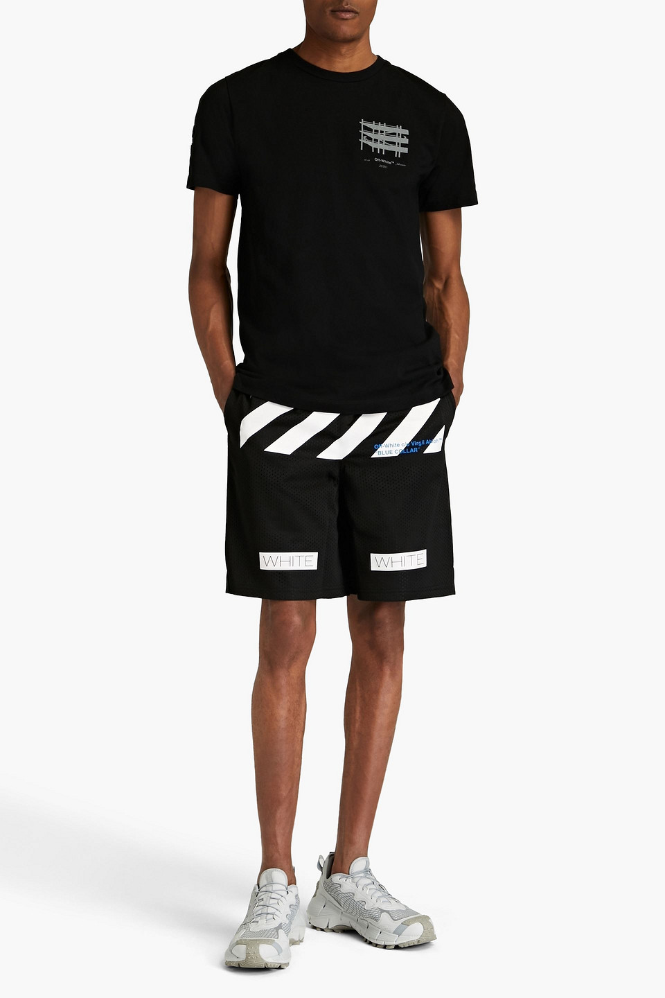 Off-white ™ Man Logo-appliquéd Printed Cotton-jersey T-shirt | ModeSens