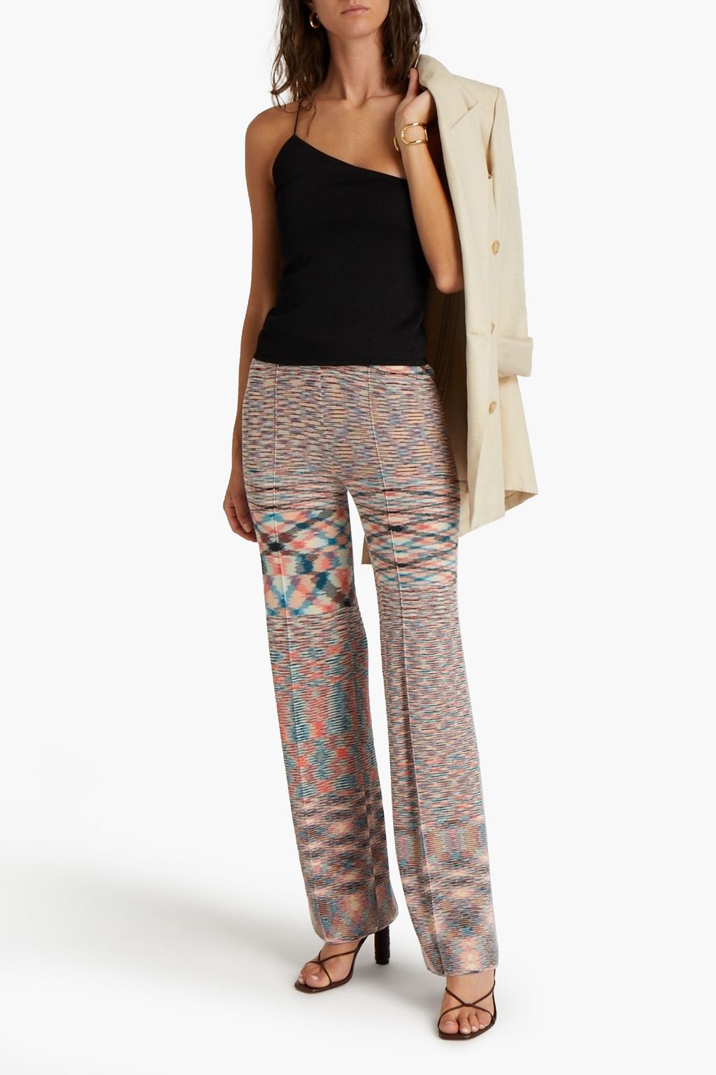 MISSONI Ribbed jacquard-knit wool-blend wide-leg pants | THE OUTNET