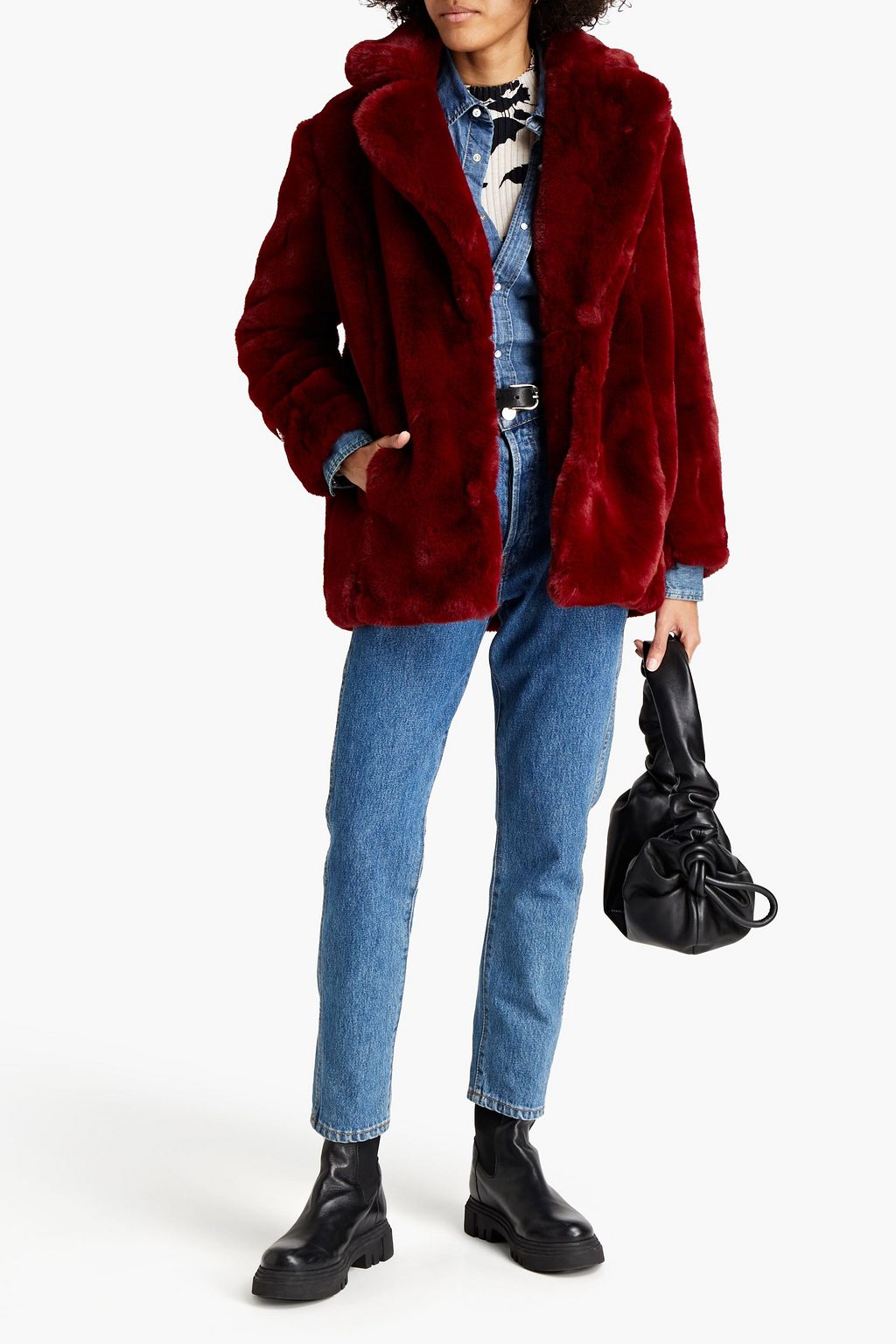 JAKKE. Heather faux fur jacket | THE OUTNET