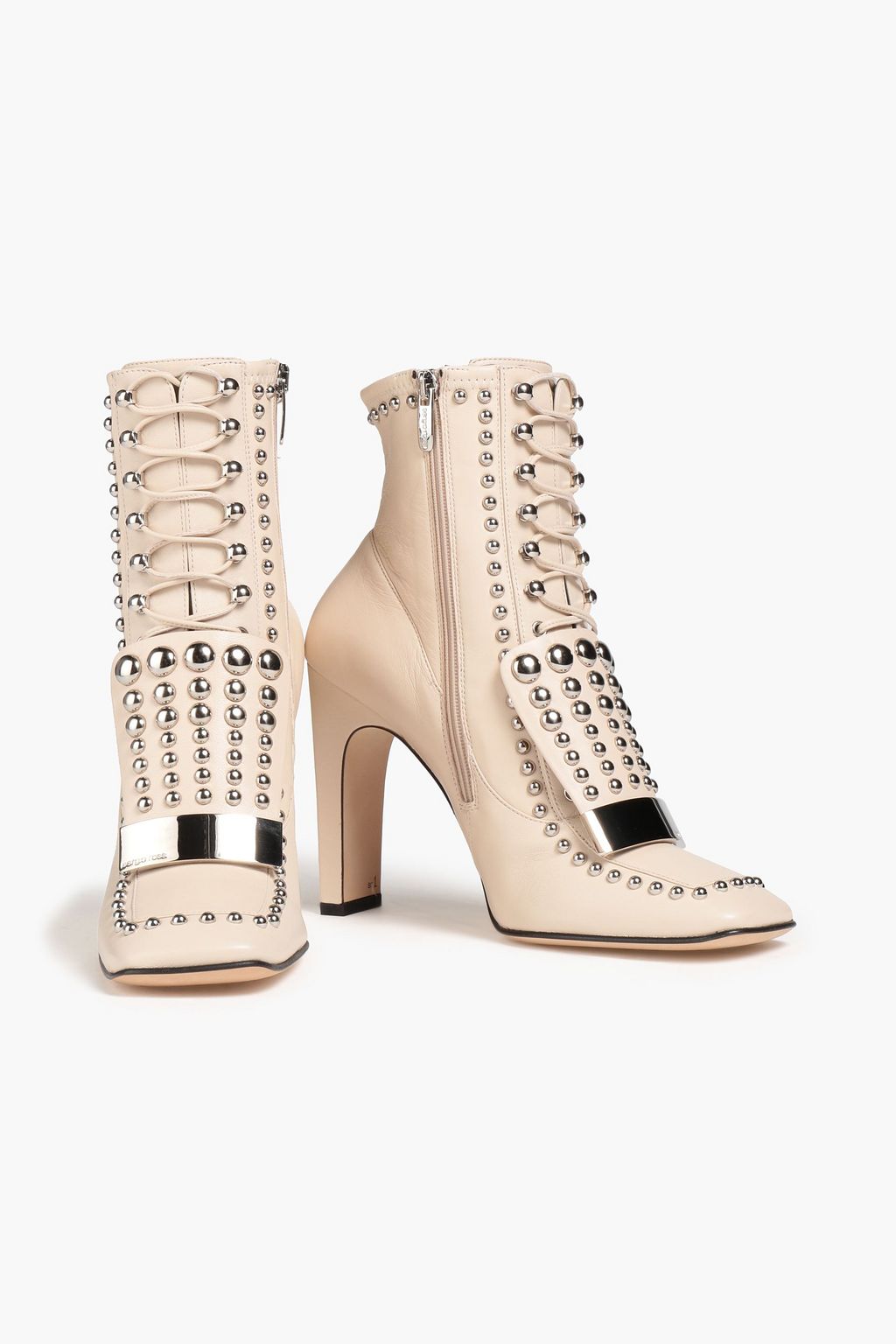 SERGIO ROSSI sr1 studded stretch-leather ankle boots | THE OUTNET