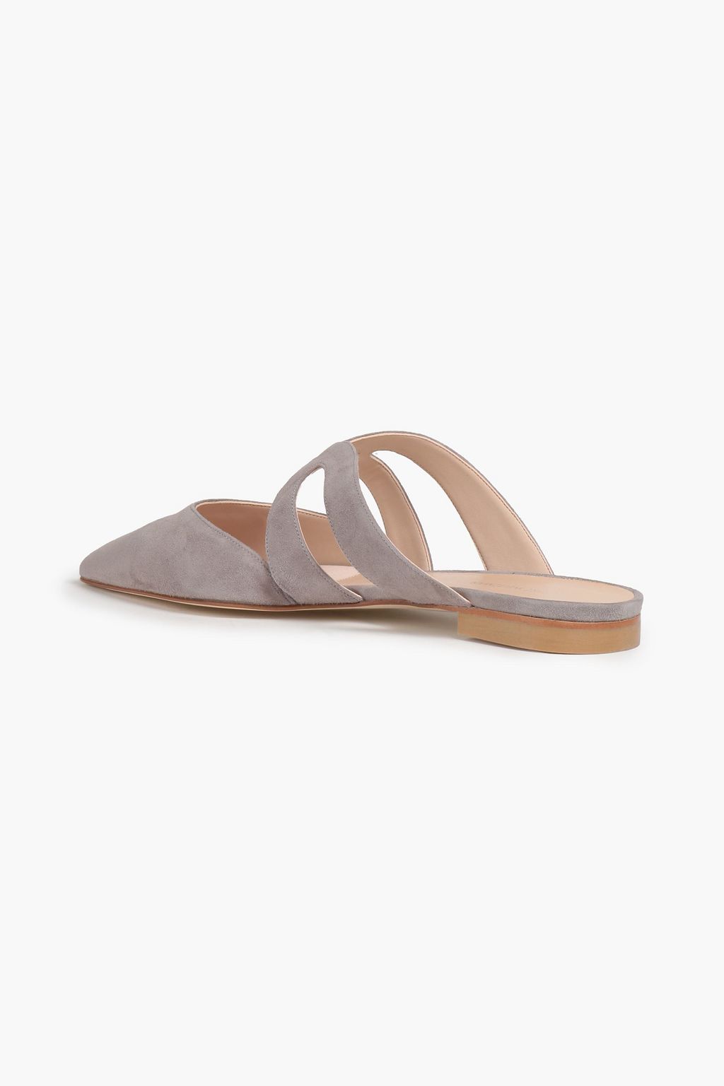 STUART WEITZMAN Mariposa cutout suede slippers | THE OUTNET
