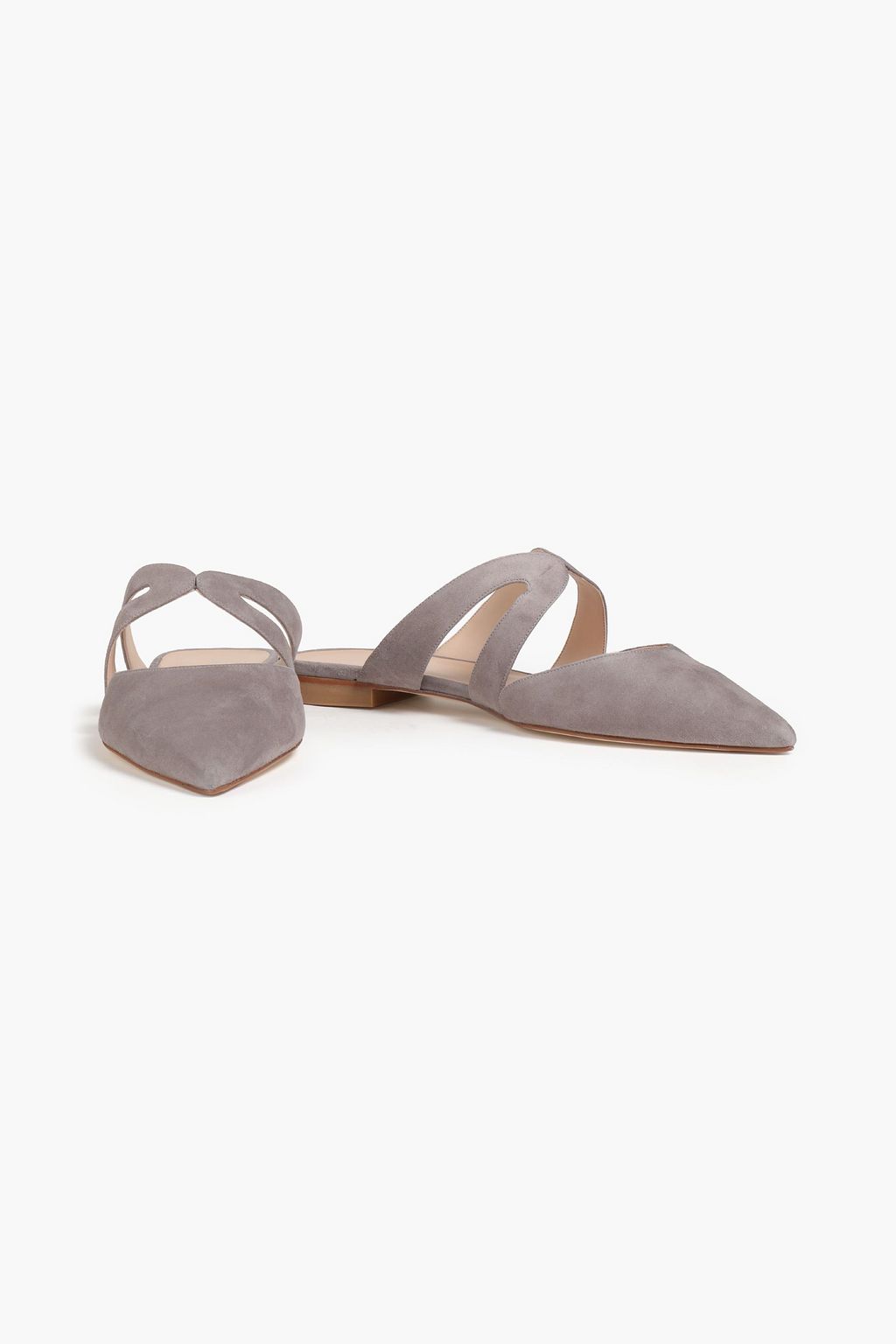 STUART WEITZMAN Mariposa cutout suede slippers | Sale up to 70% off ...