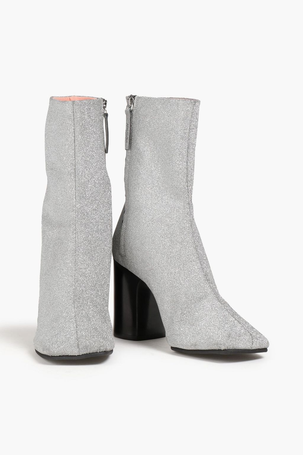 ACNE STUDIOS Glittered leather ankle boots | THE OUTNET