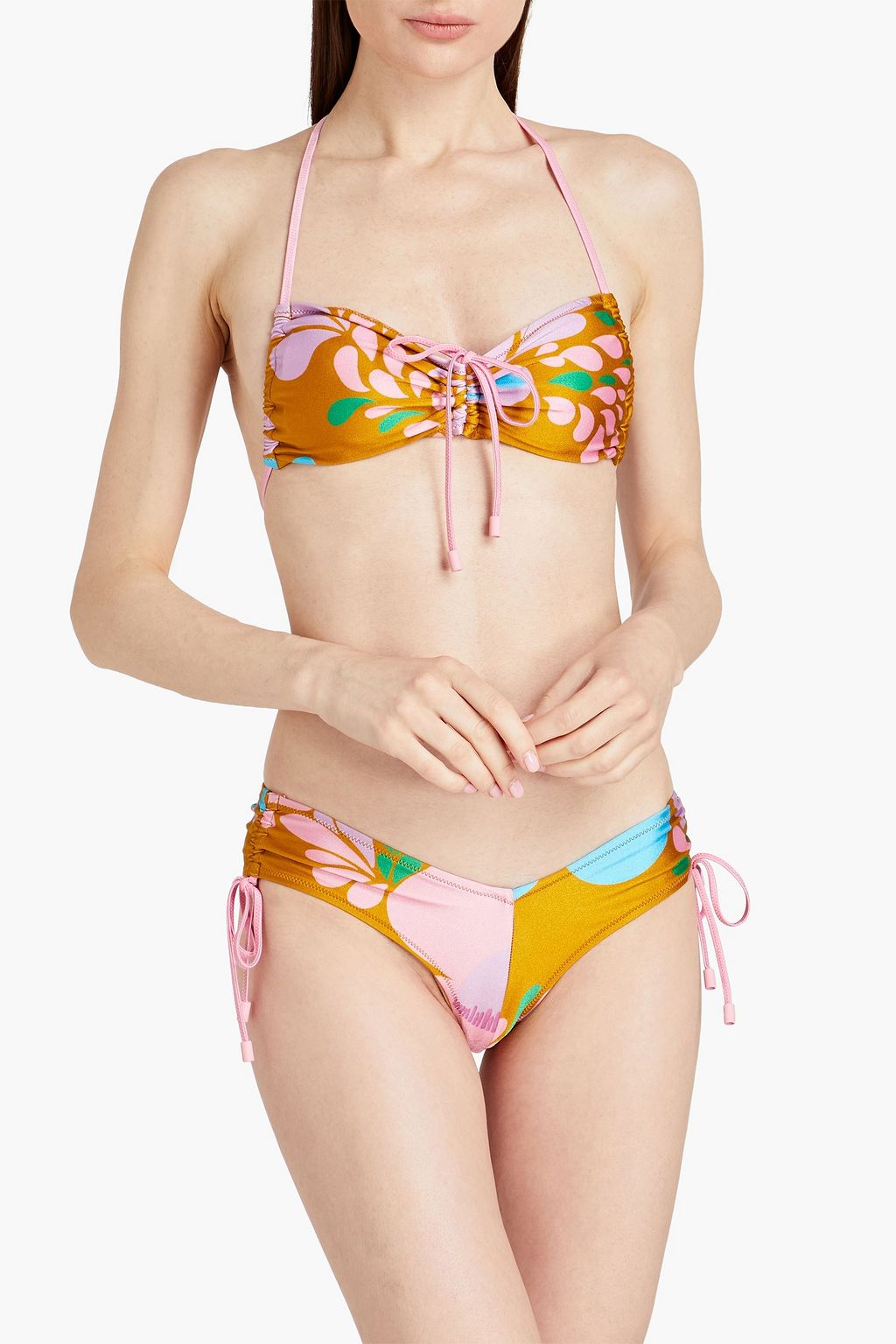 Zimmermann Floral Print Bandeau Bikini The Outnet