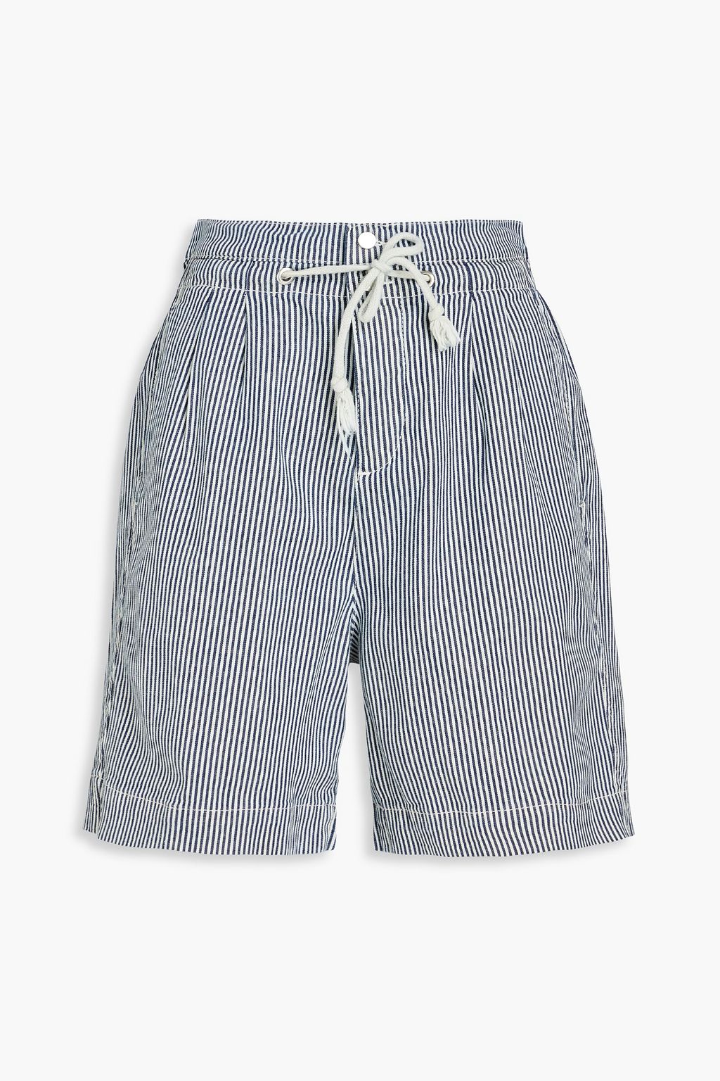 Baandsh Osiris Embroidered Striped Cotton Blend Jacquard Shorts The Outnet