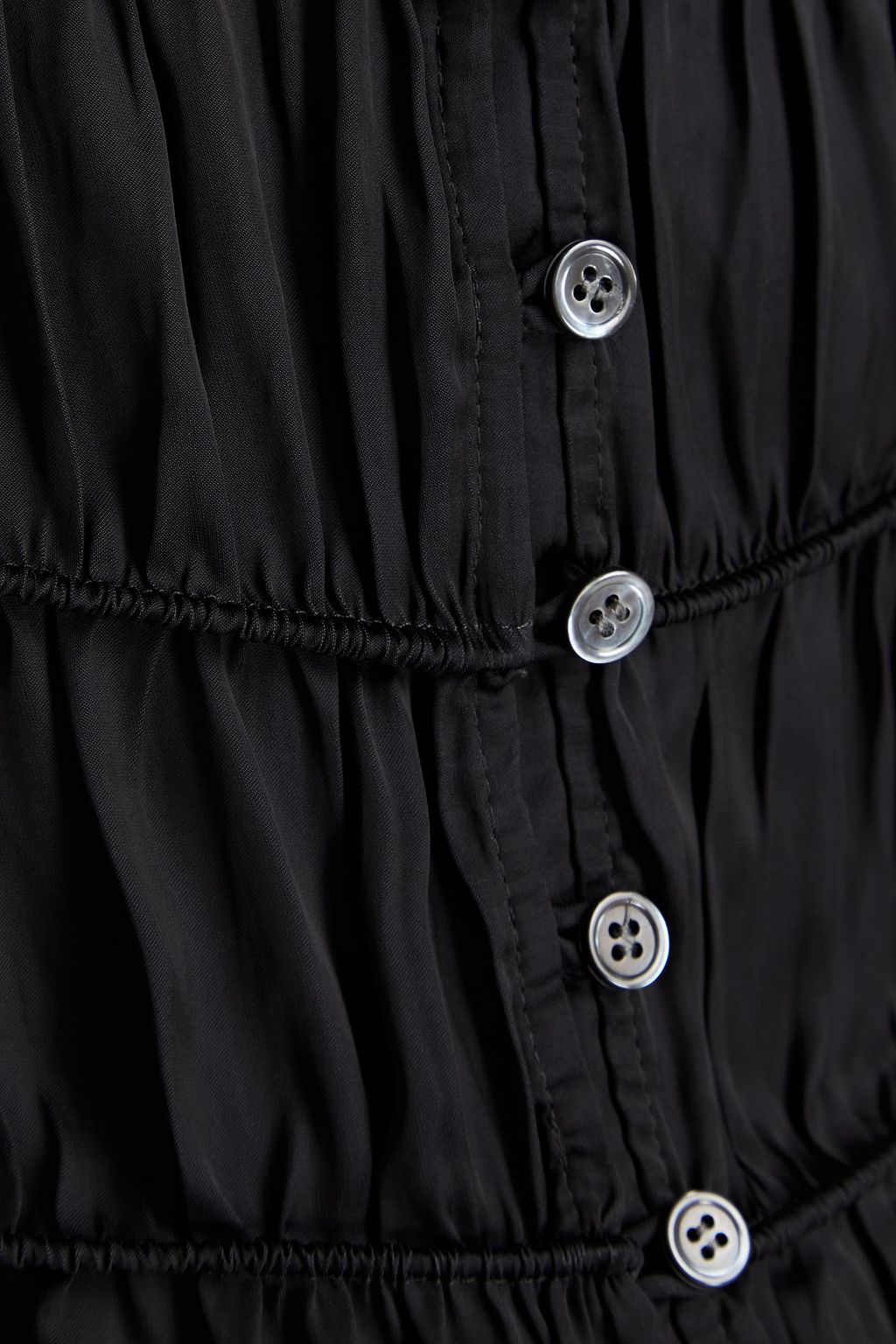 FRAME Gerafftes Cropped Oberteil aus Satin | THE OUTNET