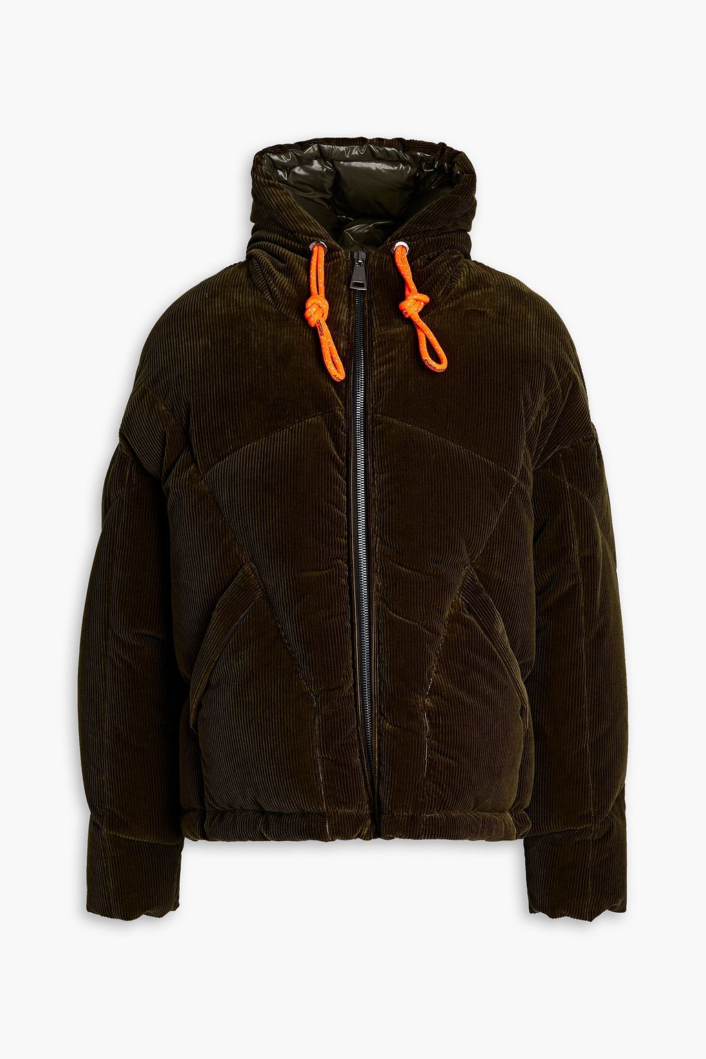 KHRISJOY Oversized quilted cotton-corduroy hooded down jacket | THE OUTNET