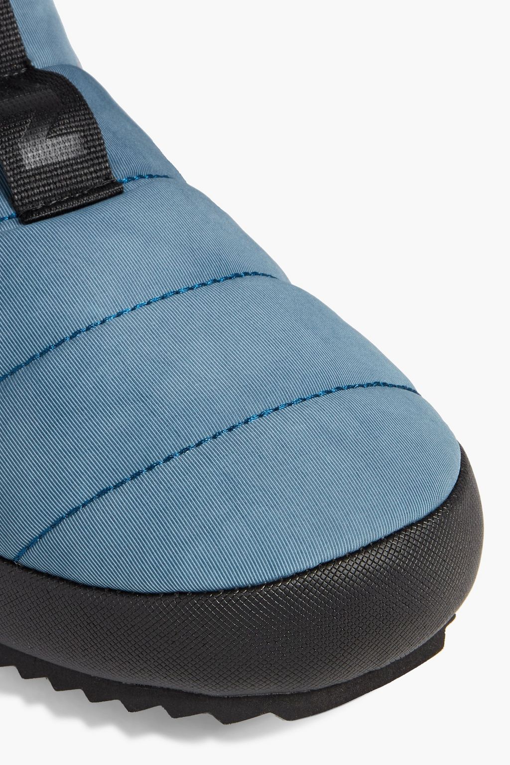 Navy Quilted dégradé shell and stretch-knit slippers | HOLDEN | THE OUTNET