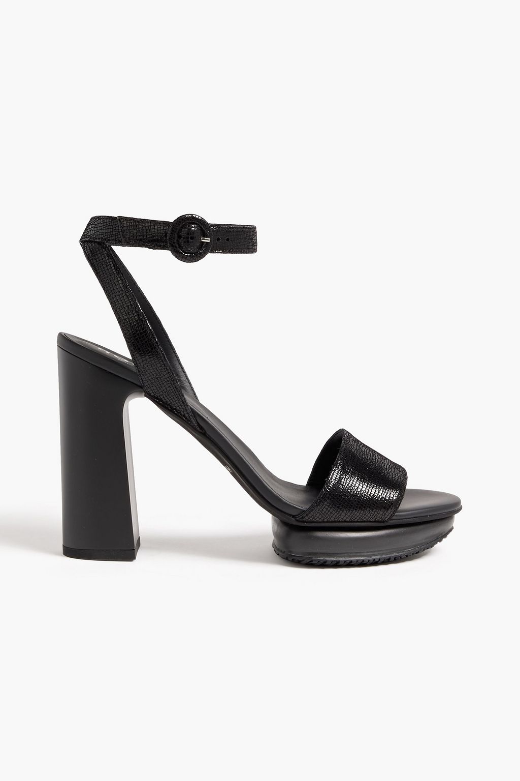 HOGAN Brushed-leather platform sandals | THE OUTNET