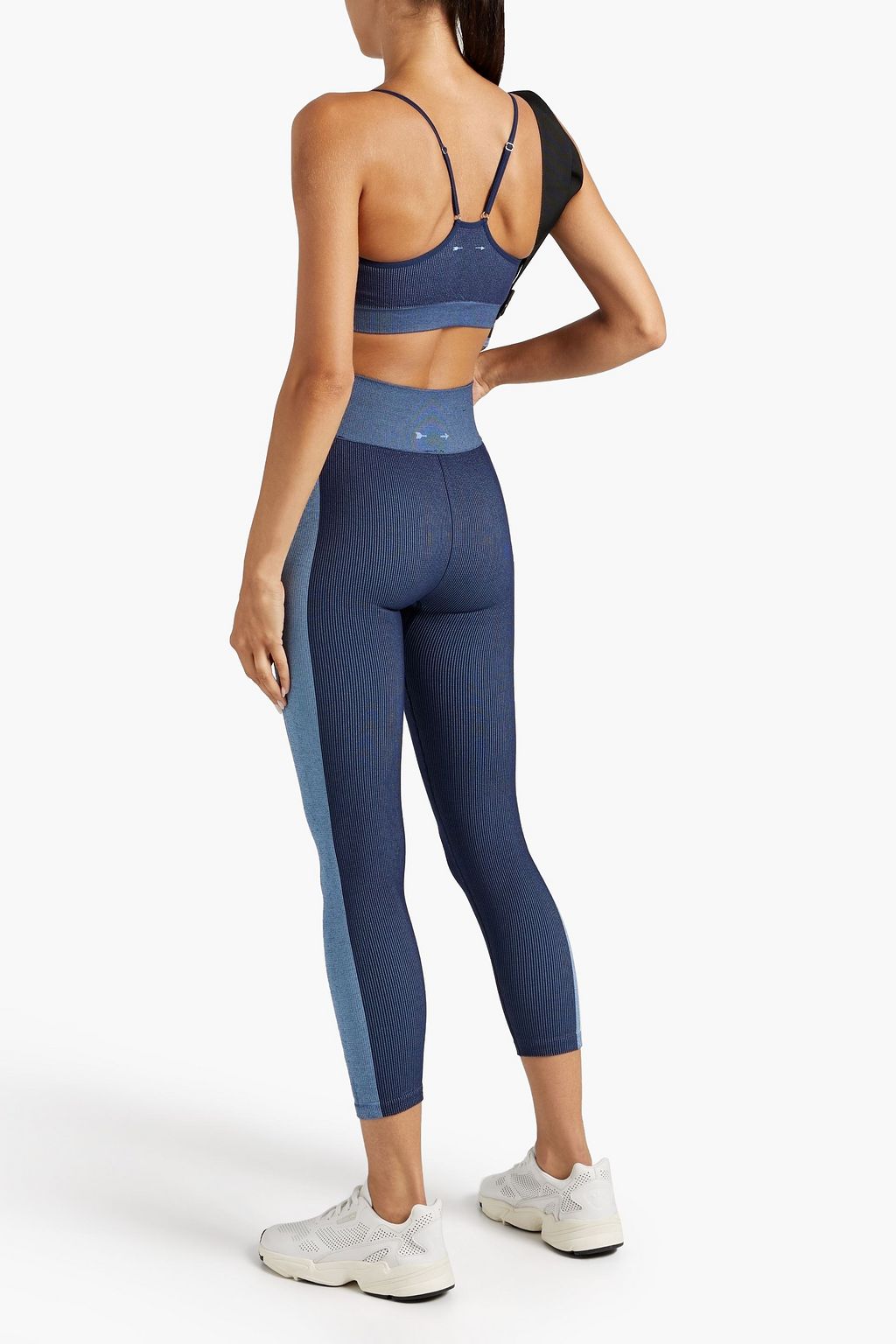 THE UPSIDE Zahra color-block ribbed-knit sports bra | THE OUTNET