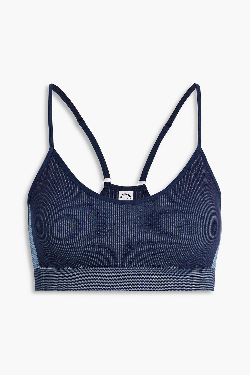 THE UPSIDE Zahra color-block ribbed-knit sports bra | THE OUTNET