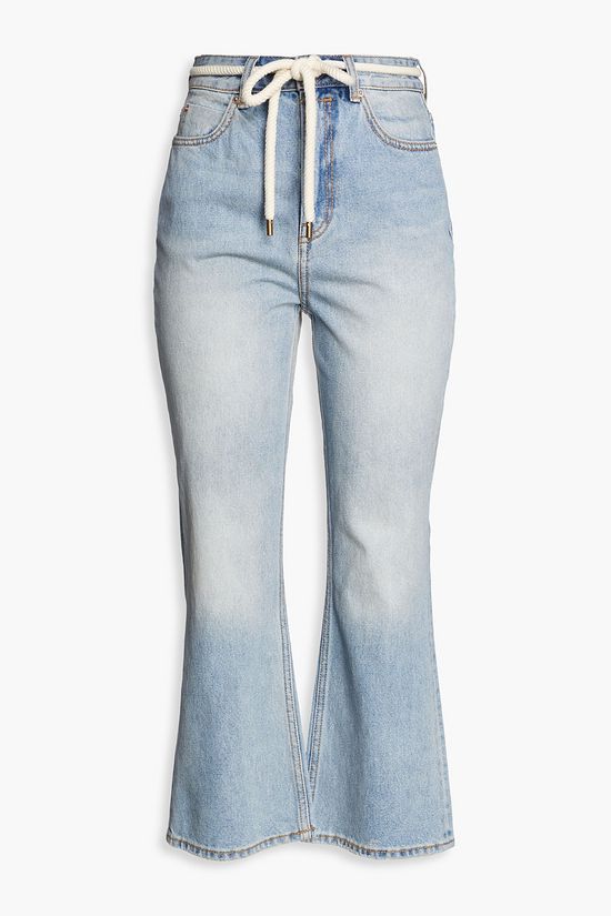 Light denim Cassia faded high-rise kick-flare jeans | ZIMMERMANN | THE ...