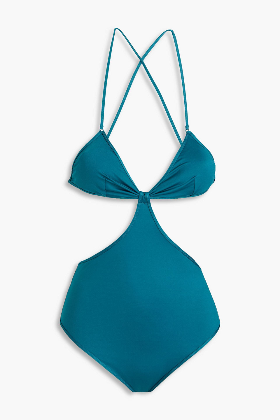 Zimmermann Mae Cutout Swimsuit In Teal | ModeSens