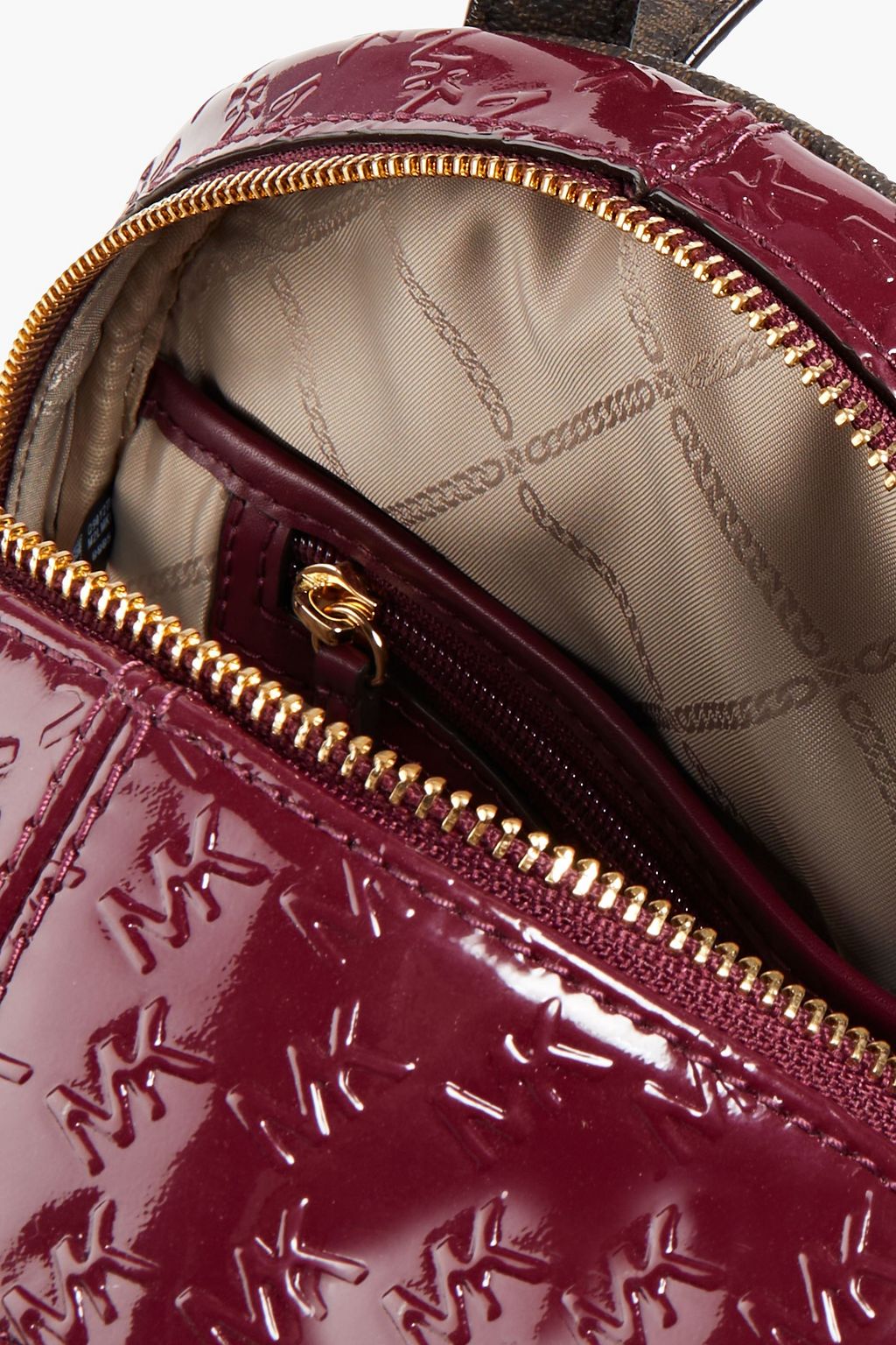 MICHAEL MICHAEL KORS Embossed faux patent-leather backpack | THE OUTNET