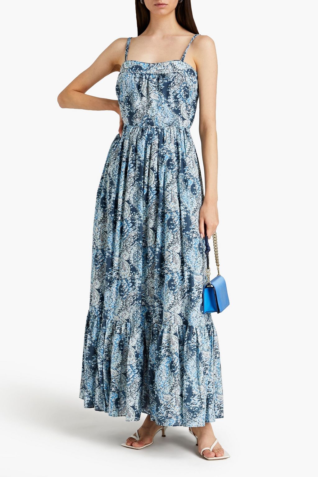 JOIE Elissabet 프린트 코튼 보일 맥시 드레스 | 최대 70% 세일 | THE OUTNET