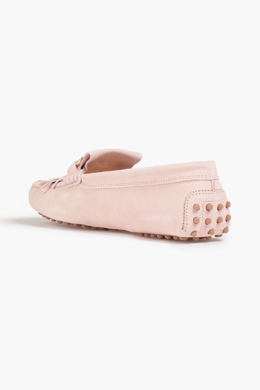 Pastel pink Embellished suede loafers | TOD'S | THE OUTNET
