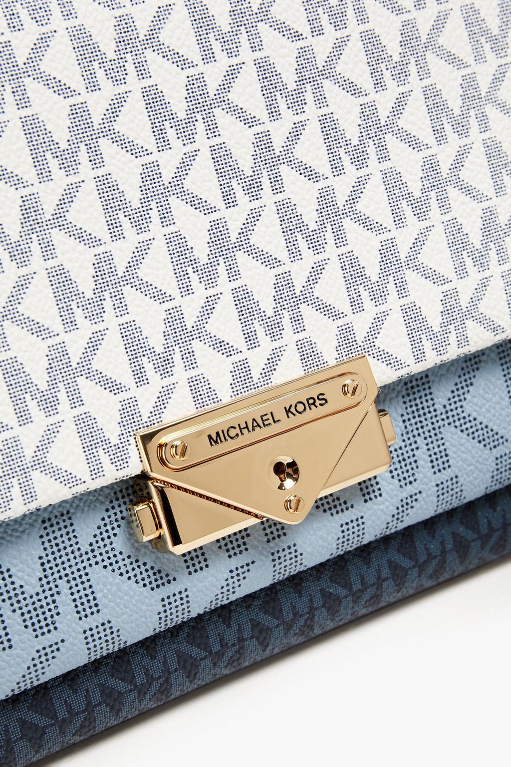 MICHAEL MICHAEL KORS Logo-print faux textured-leather shoulder bag ...