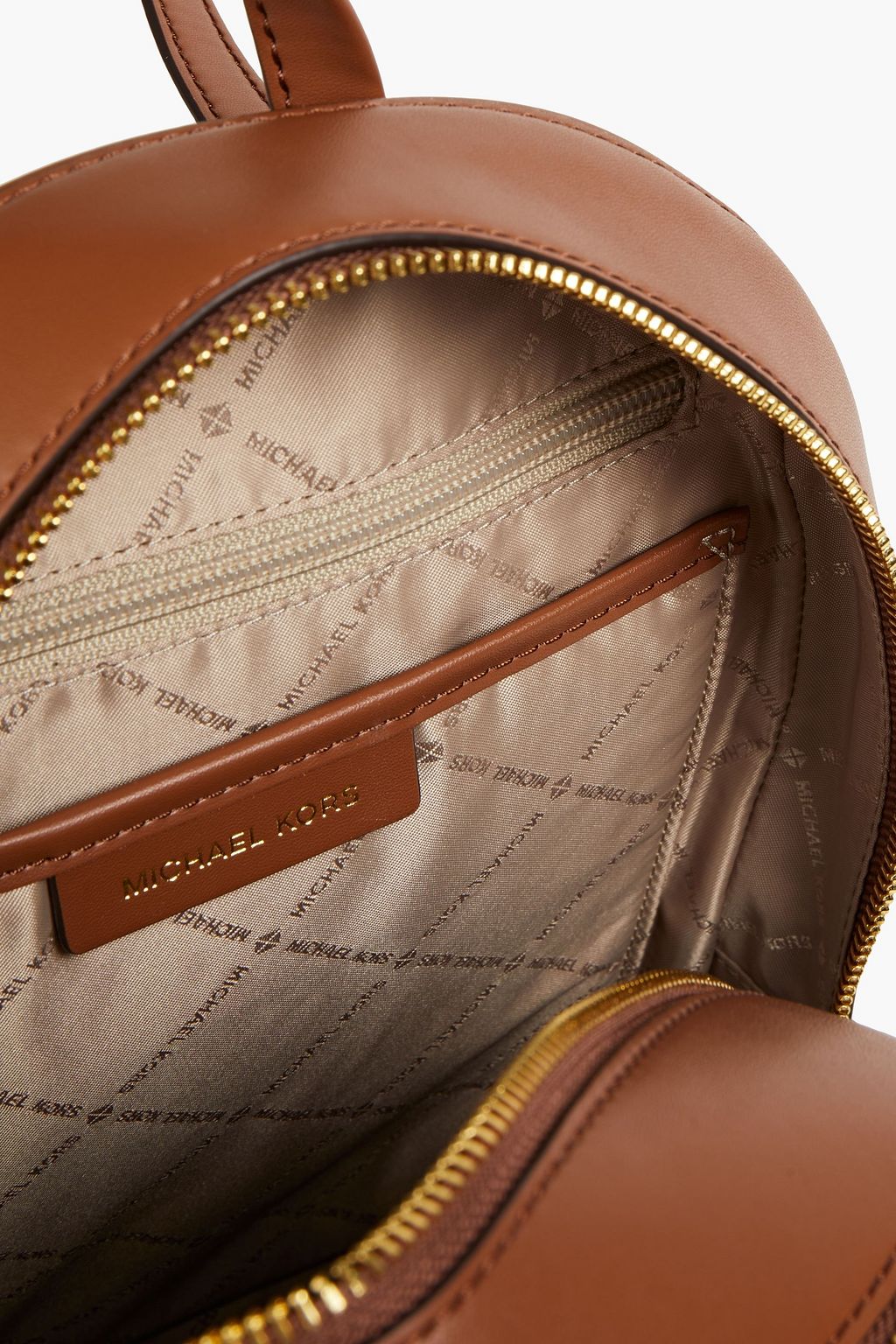 MICHAEL MICHAEL KORS Adina printed faux textured-leather backpack | THE ...