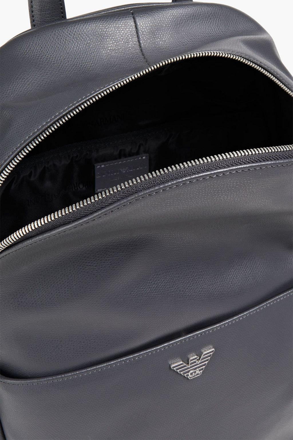 EMPORIO ARMANI Pebbled-leather backpack | THE OUTNET