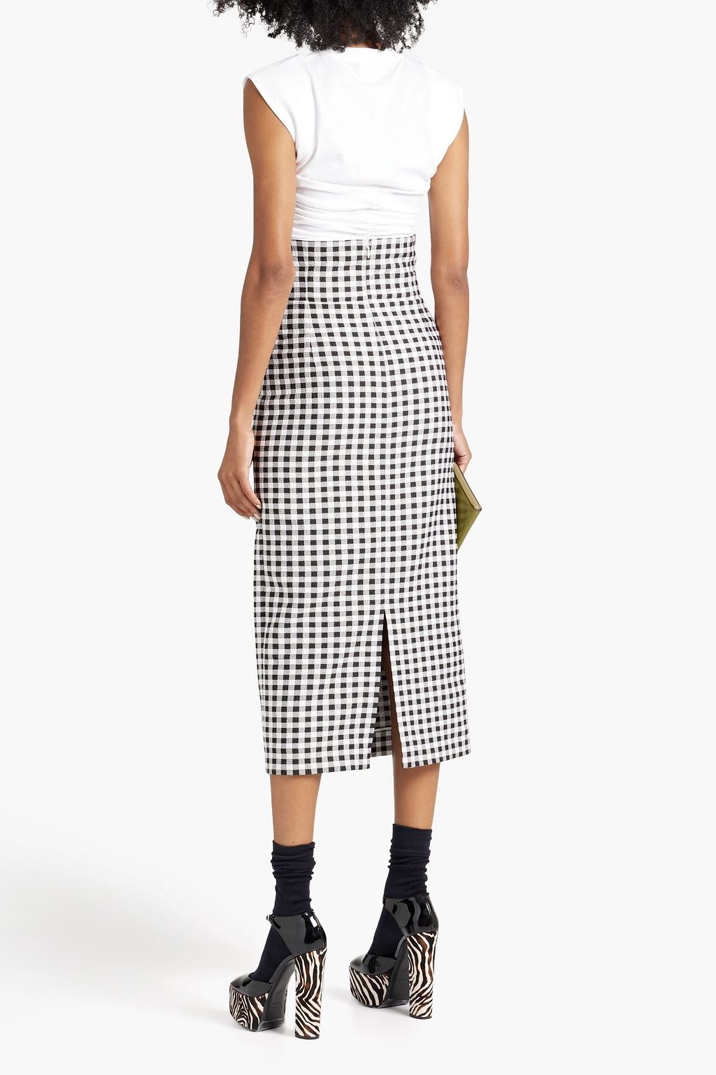 GANNI Ruched cotton-jersey top | THE OUTNET